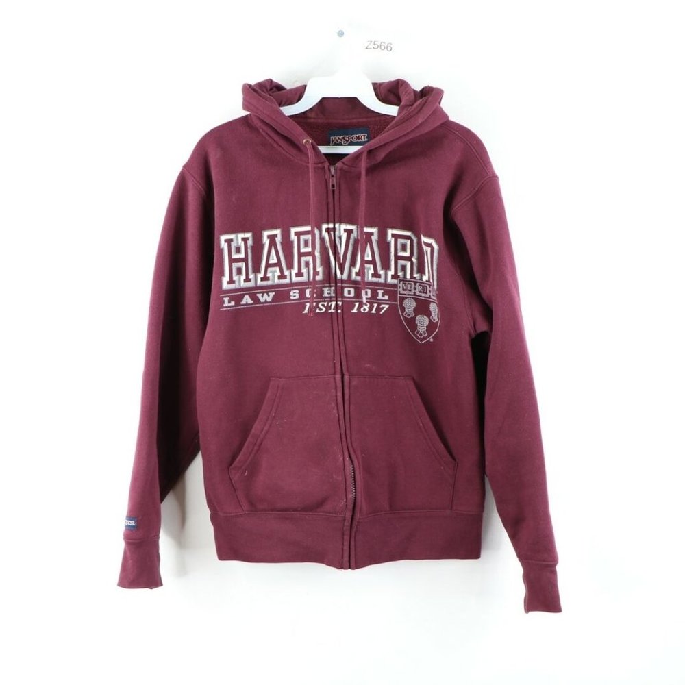 Vintage Jansport Harvard University Zip Hoodie - Gem